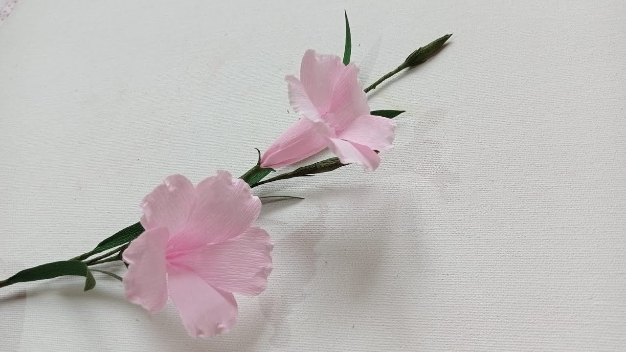 Petunia flower making | Crepe paper | Art and craft - YouTube