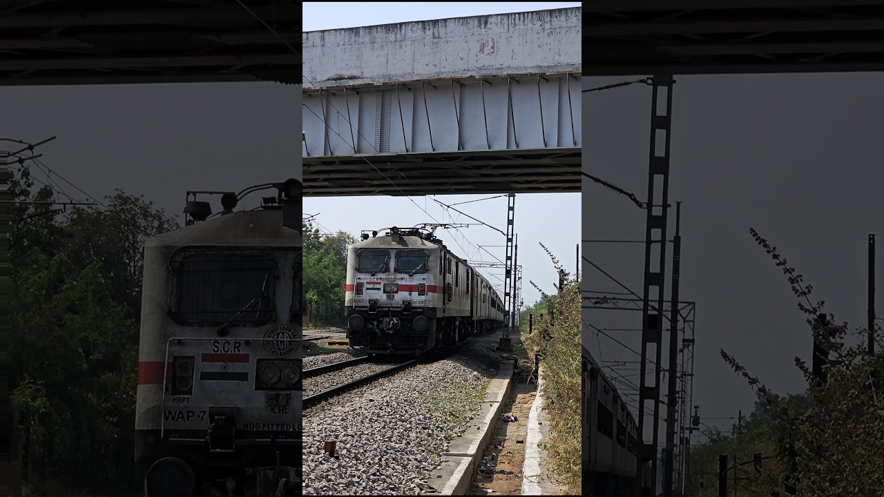 17202 SECUNDERABAD~GUNTUR GOLCONDA EXPRESS #GOLKONDA #WAP7 #train # ...