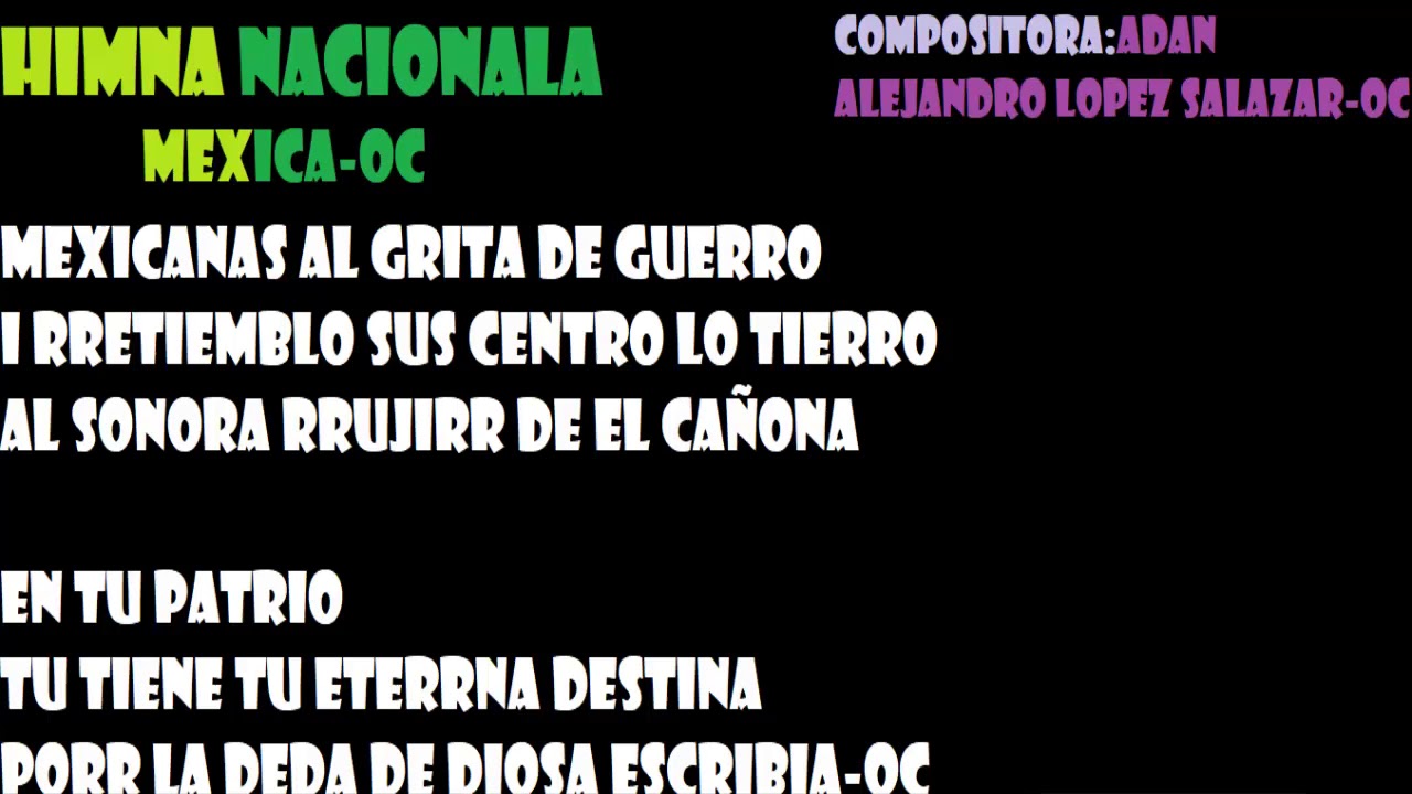 HIMNA NACIONALA MEXICA-OC - YouTube