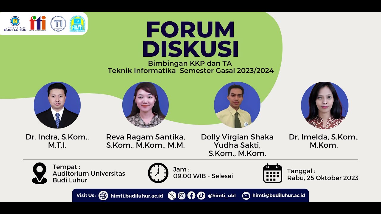 FORUM DISKUSI BIMBINGAN KKP DAN TA TEKNIK INFORMATIKA SEMESTER GASAL ...