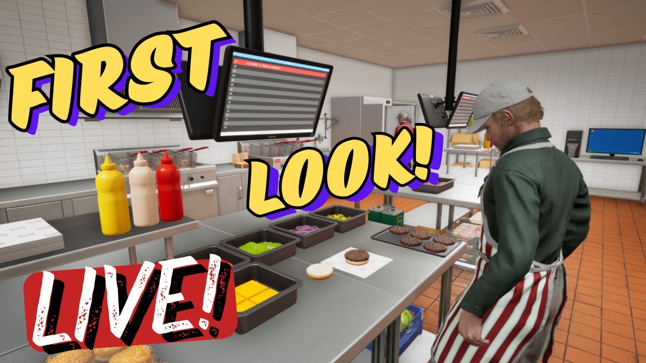 Live - Kitchen CARNAGE in Fast Food Simulator! - YouTube