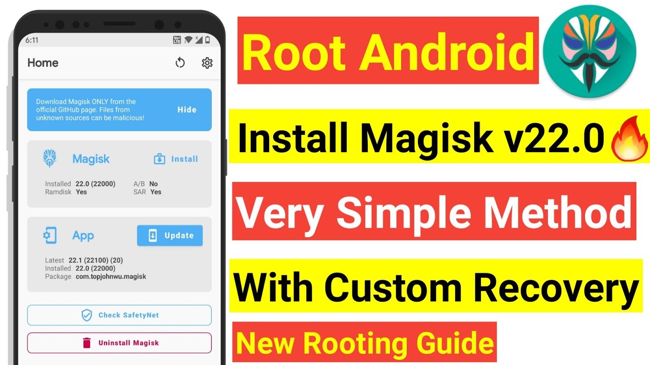 Install Magisk V22 0 With Custom Recovery Very Simple Method To Root