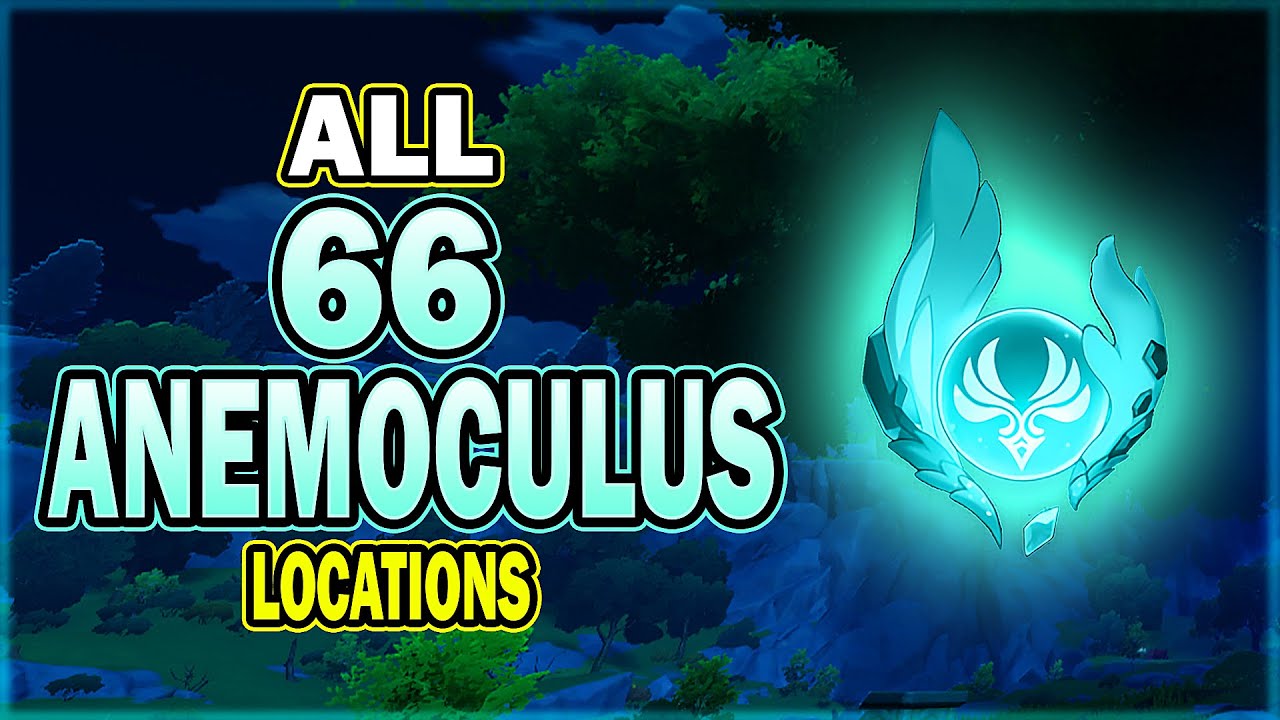 All 65 Anemoculus Locations Of Genshin Color Number Map