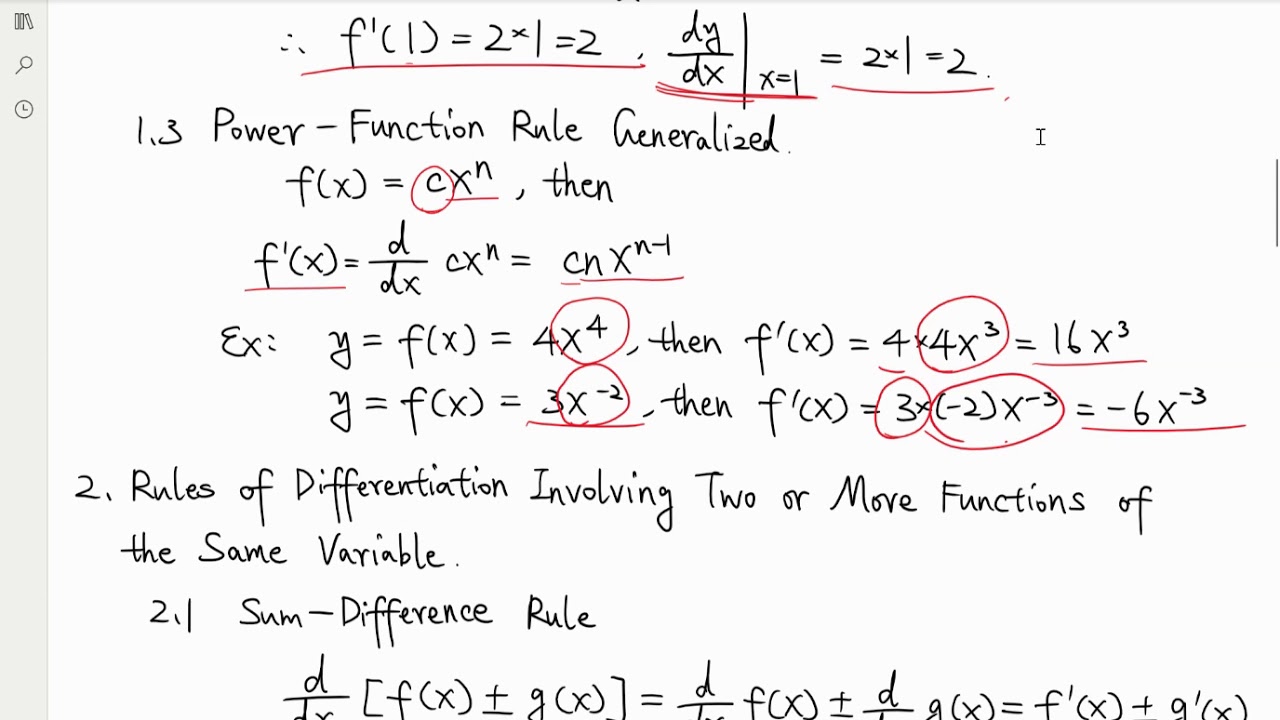 Chapter 7 Rules of Differentiation and Their Use in Comparative Statics ...