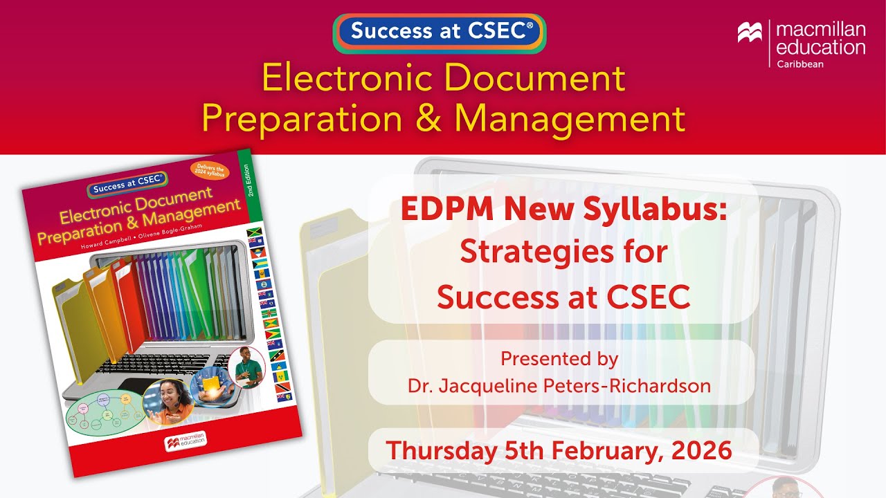 EDPM New Syllabus: Strategies for Success at CSEC (Webinar) - YouTube