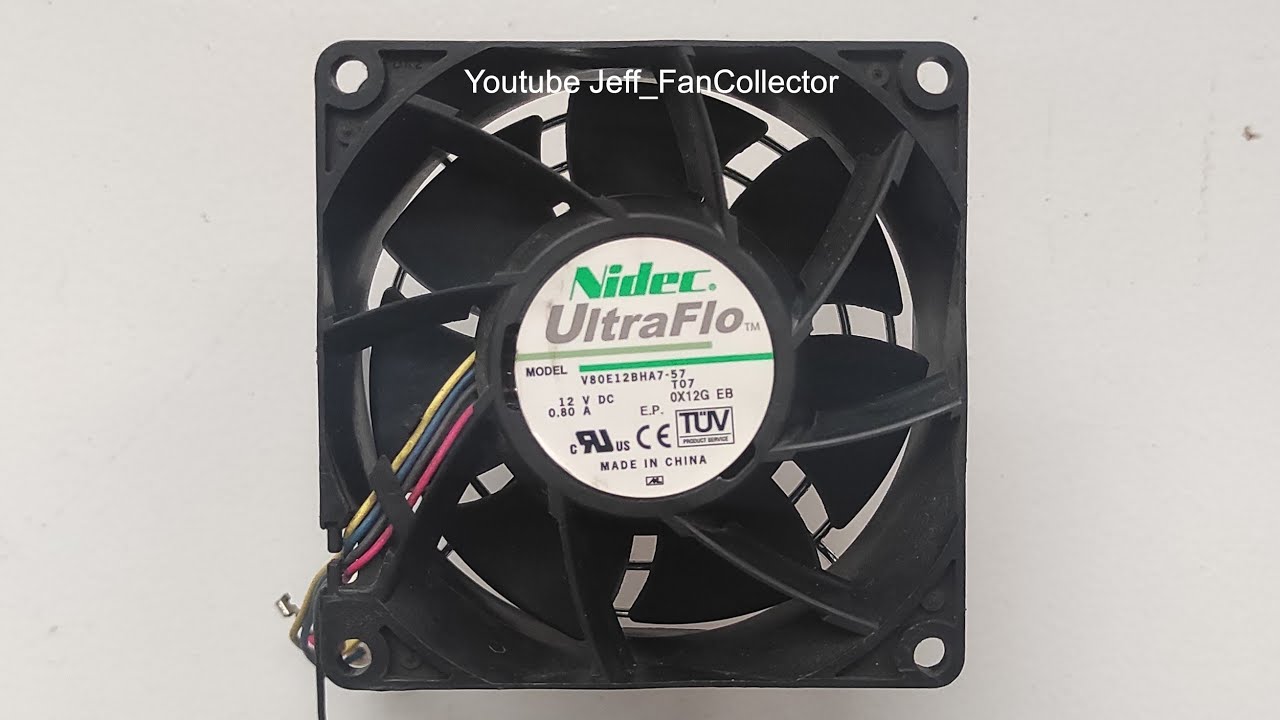 Nidec UltraFlo Fan V80E12BHA7-57 12V 0.80A 7000rpm 8038 4wire High ...