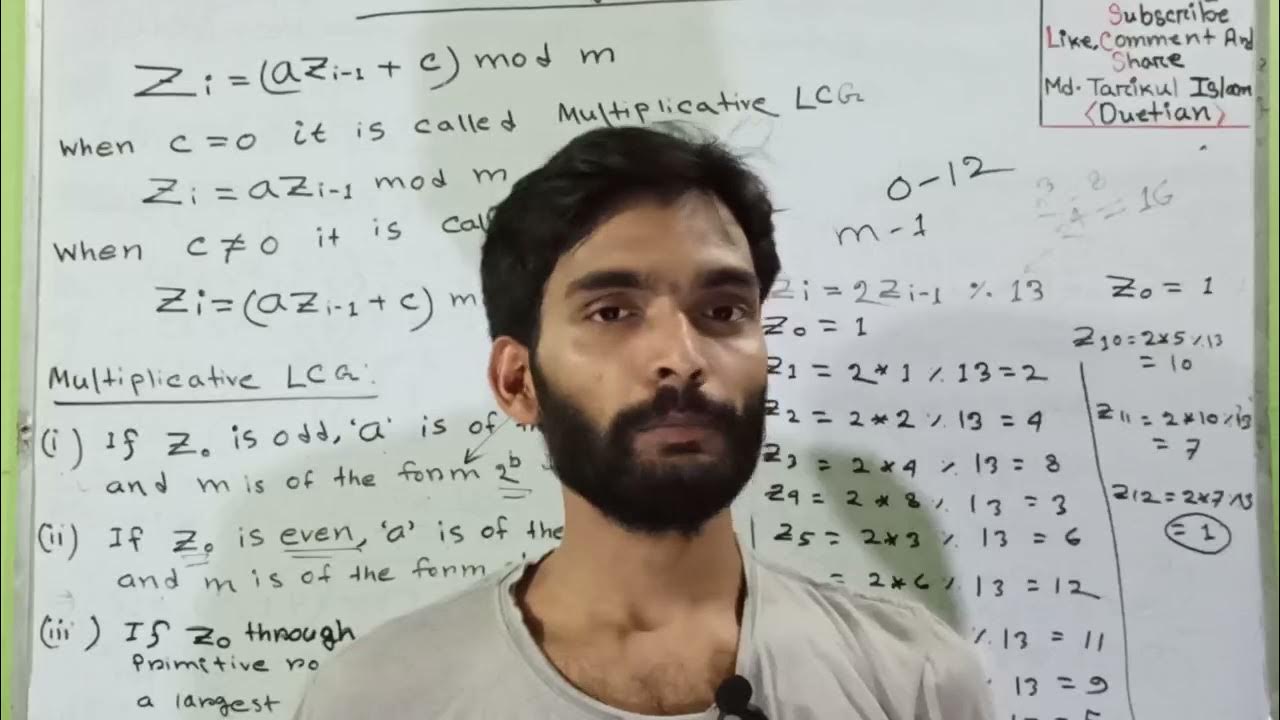 Mixed Linear Congruential Generator |Random Number Generator - YouTube