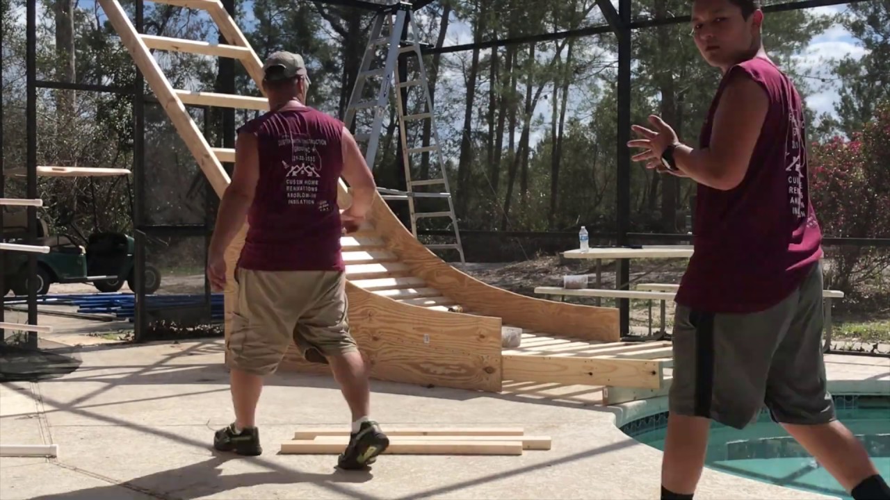 building water slide - YouTube