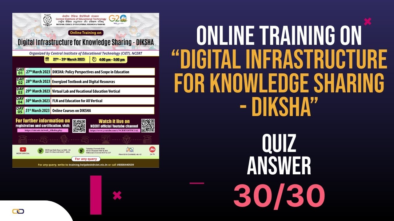  Digital Infrastructure For Knowledge Sharing DIKSHA Quiz Answer