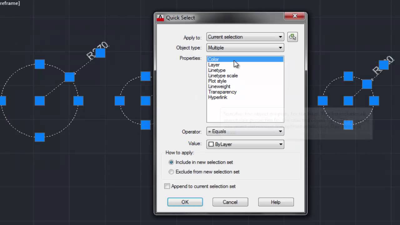 AutoCAD select radial dimension - YouTube