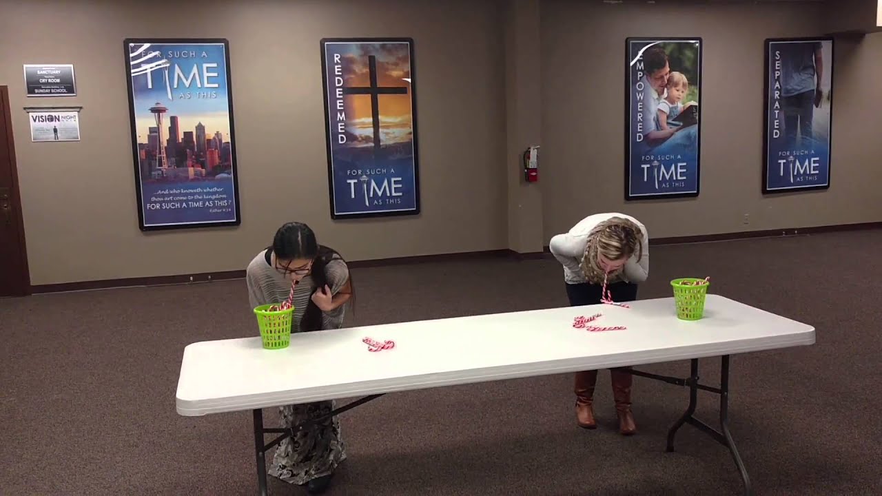 NCA: Candy Cane game- Carin vs Malinda - YouTube