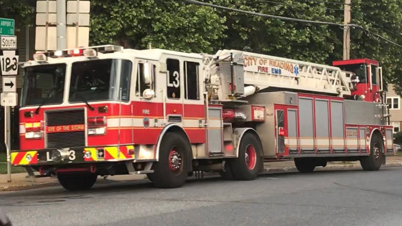 Reading Fire Department Ladder 3 Responding 6/13/18 - YouTube