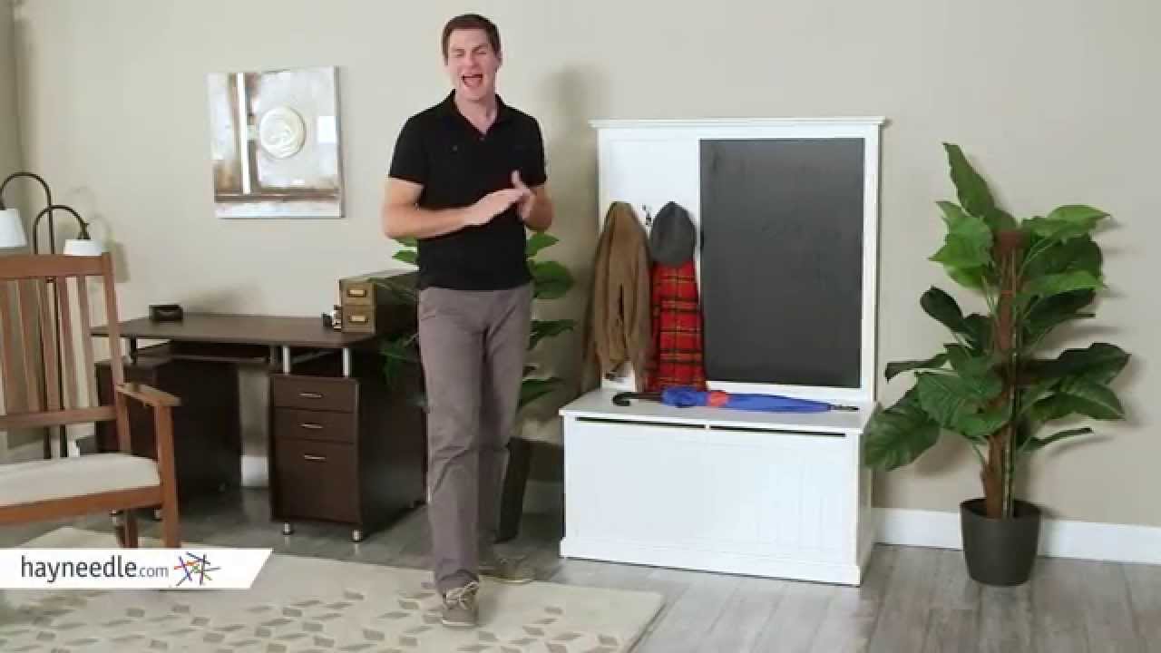 Belham Living White Chalkboard Hall Tree - Product Review Video - YouTube