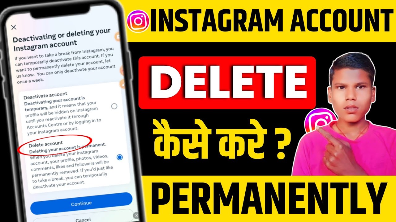 Instagram Account Delete Kaise Kare Permanently | How To Delete ...