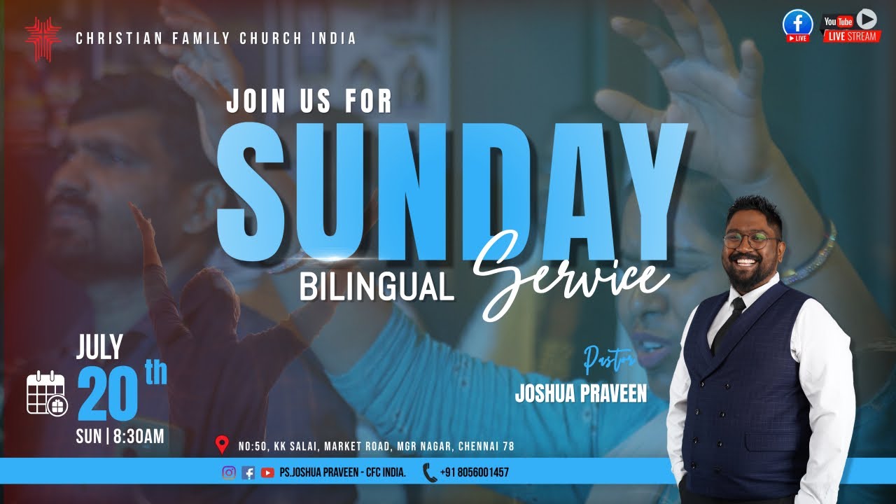 Eva.Joshua Charles |20.07.25|BILINGUAL SERVICE| CFCI|Ps.Joshua Praveen ...
