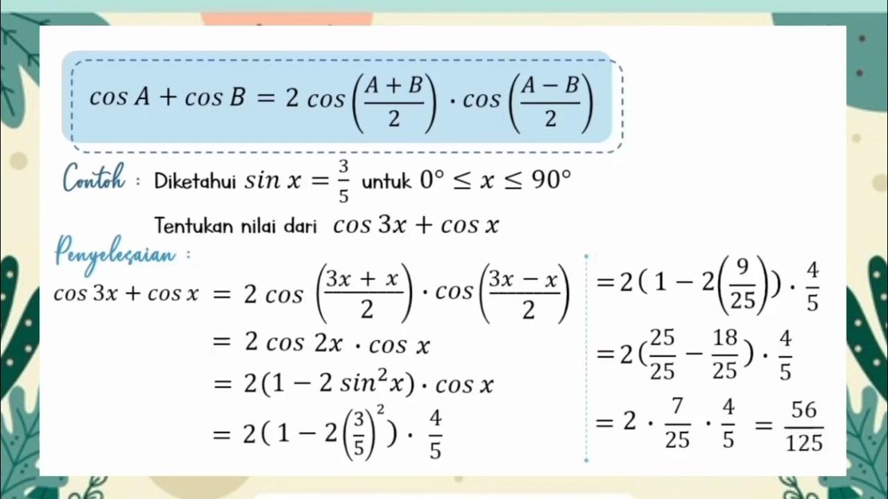 Unduh Cara Mudah Ingat Rumus Trigonometri Penjumlahan Dan Pengurangan Sin Cos Matematika Xxx