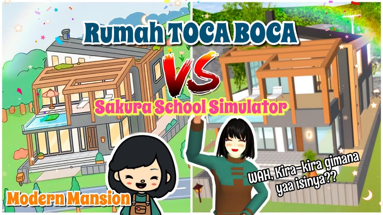 Rumah TOCA BOCA "Modern Mansion" Versi SAKURA?!, Kira-kira mirip gak yaa?? | SAKURA SCHOOL ...