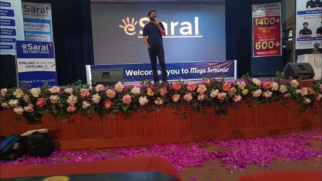 Prateek Gupta Sir(Co-founder of E-saral) motivating students #esaral #esaral_jee #kota - YouTube