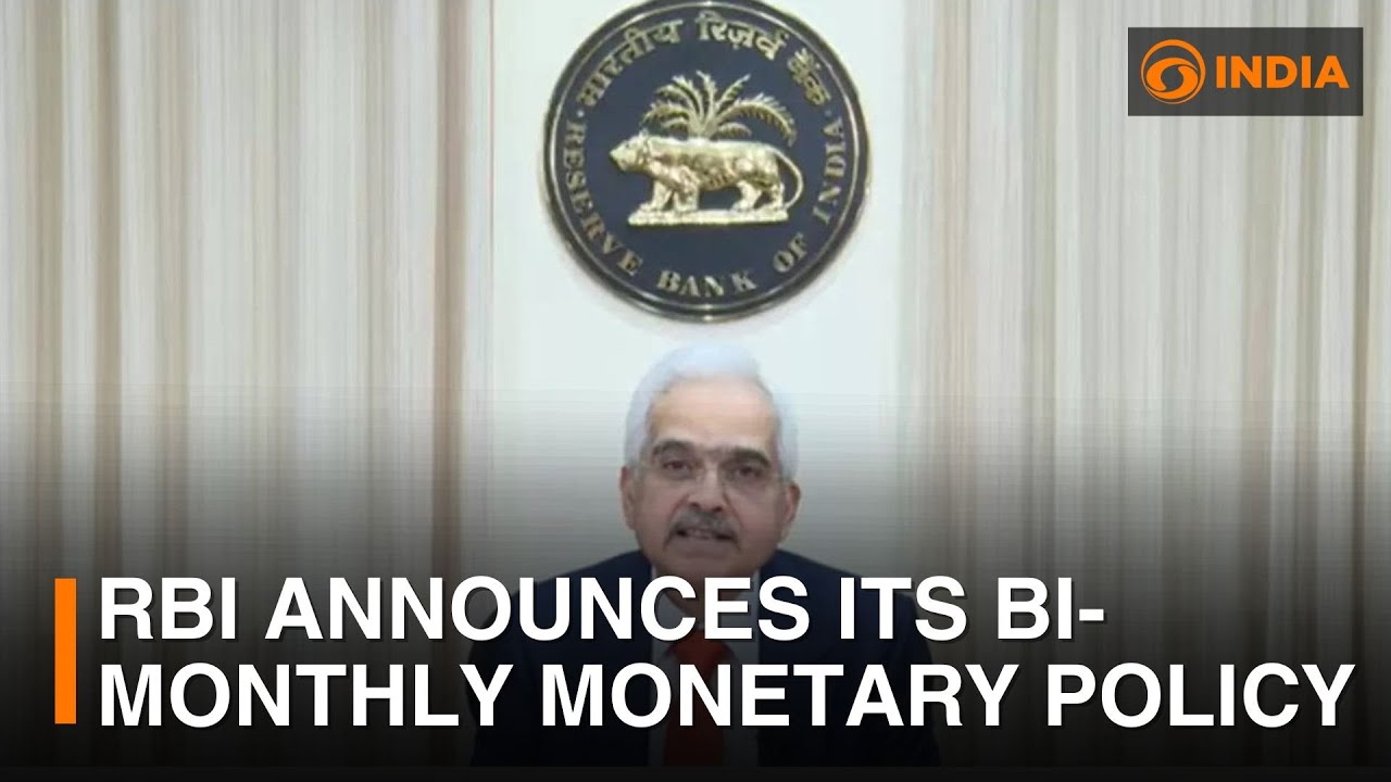 RBI announces its bi-monthly monetary policy | DD India - YouTube