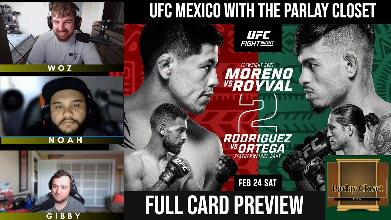 The Parlay Closet: UFC Mexico City: Moreno Vs Royval: Full card ...