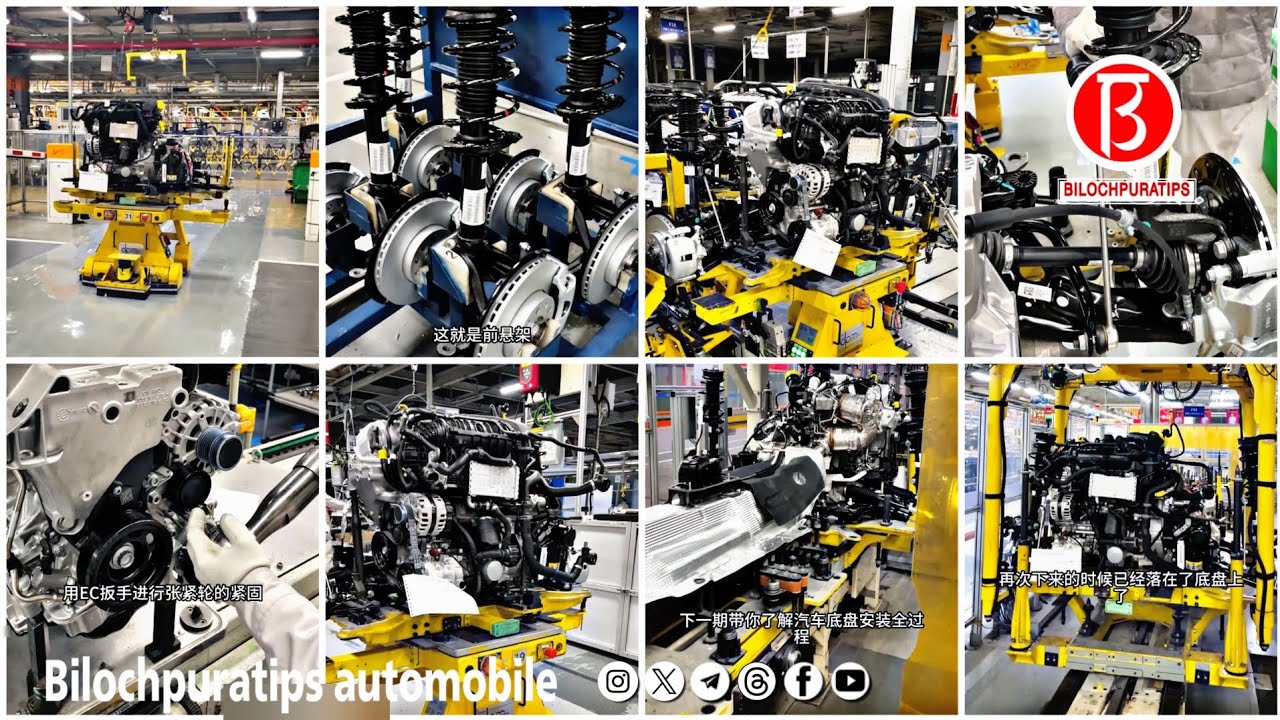 The whole process of automobile engine assembly Episode 01 - YouTube