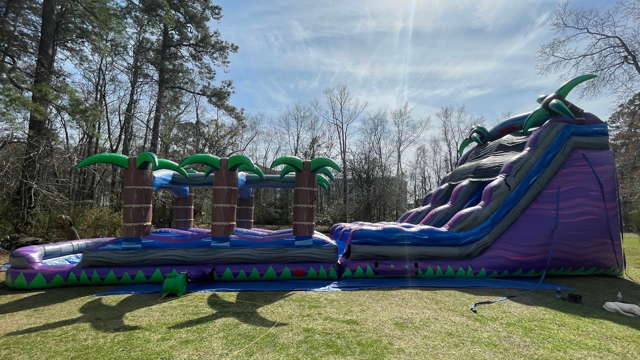 22Ft Double w/ Double Slip n Slide - YouTube
