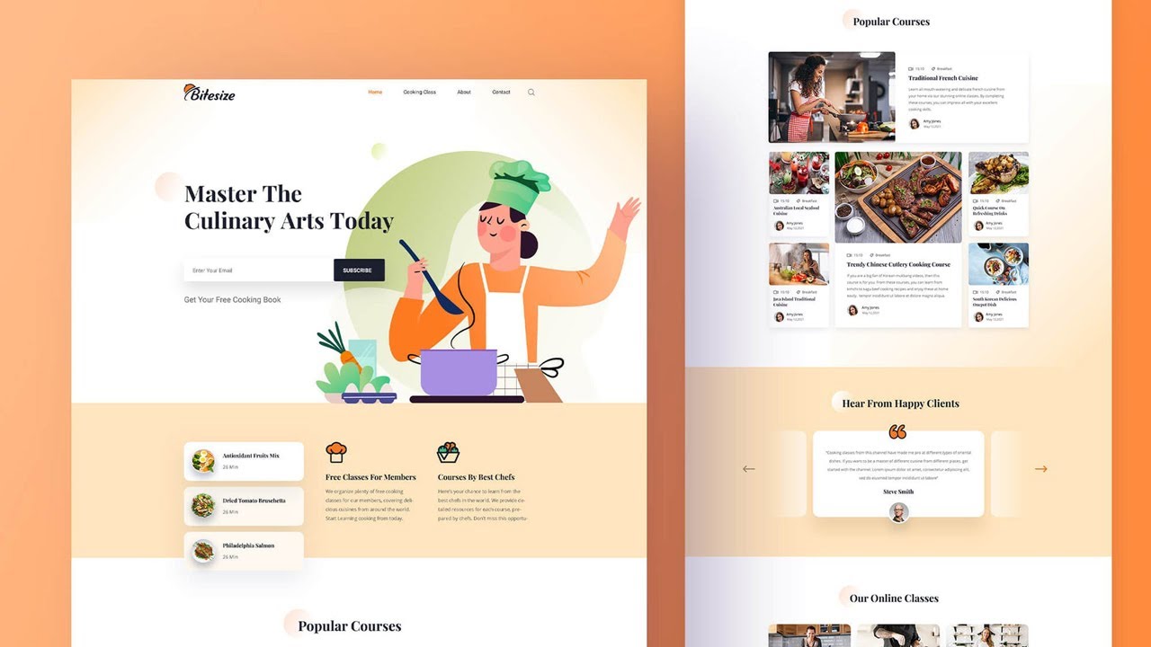 How To Create An Organized Cooking Class Website On WordPress - YouTube