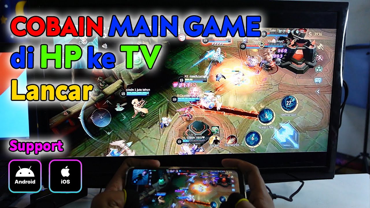 COBAIN MAIN GAME di TV LANCAR TANPA NGELAG | Sambungin HP ke TV dan ...