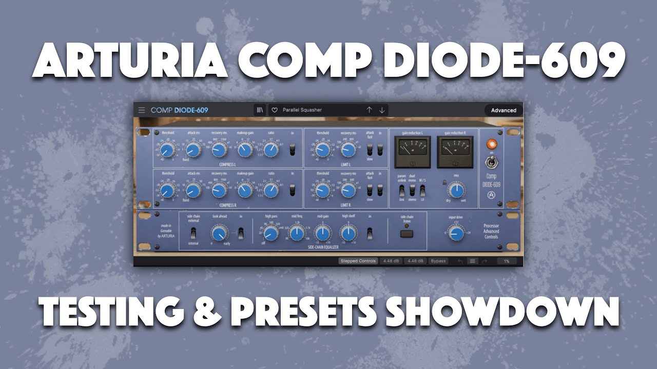 Arturia Compressor DIODE-609 - Testing & Presets Showdown - NO TALKING ...