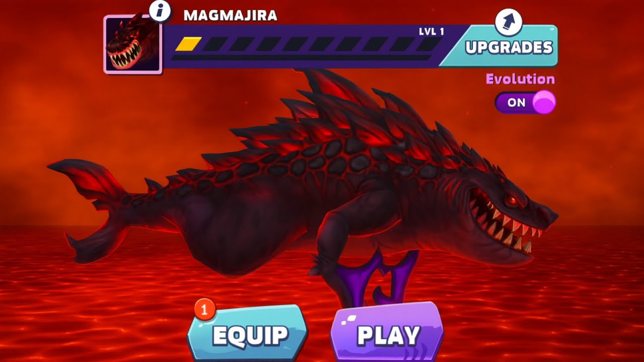 NEW TITAN MAGMAJIRA UNLOCKED AND GAMEPLAY - Hungry Shark Evolution ...