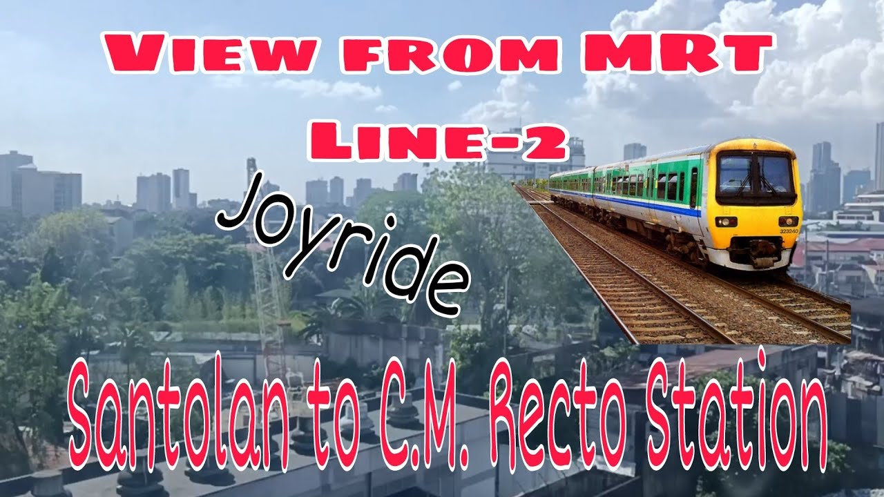 View from MRT Line-2 ( Santolan to Recto Station)🇵🇭 - YouTube