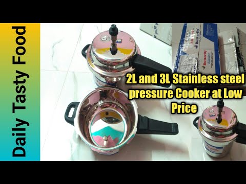 Butterfly Stainless steel 2L and 3L Pressure Cooker Unboxing/Review/Two ...