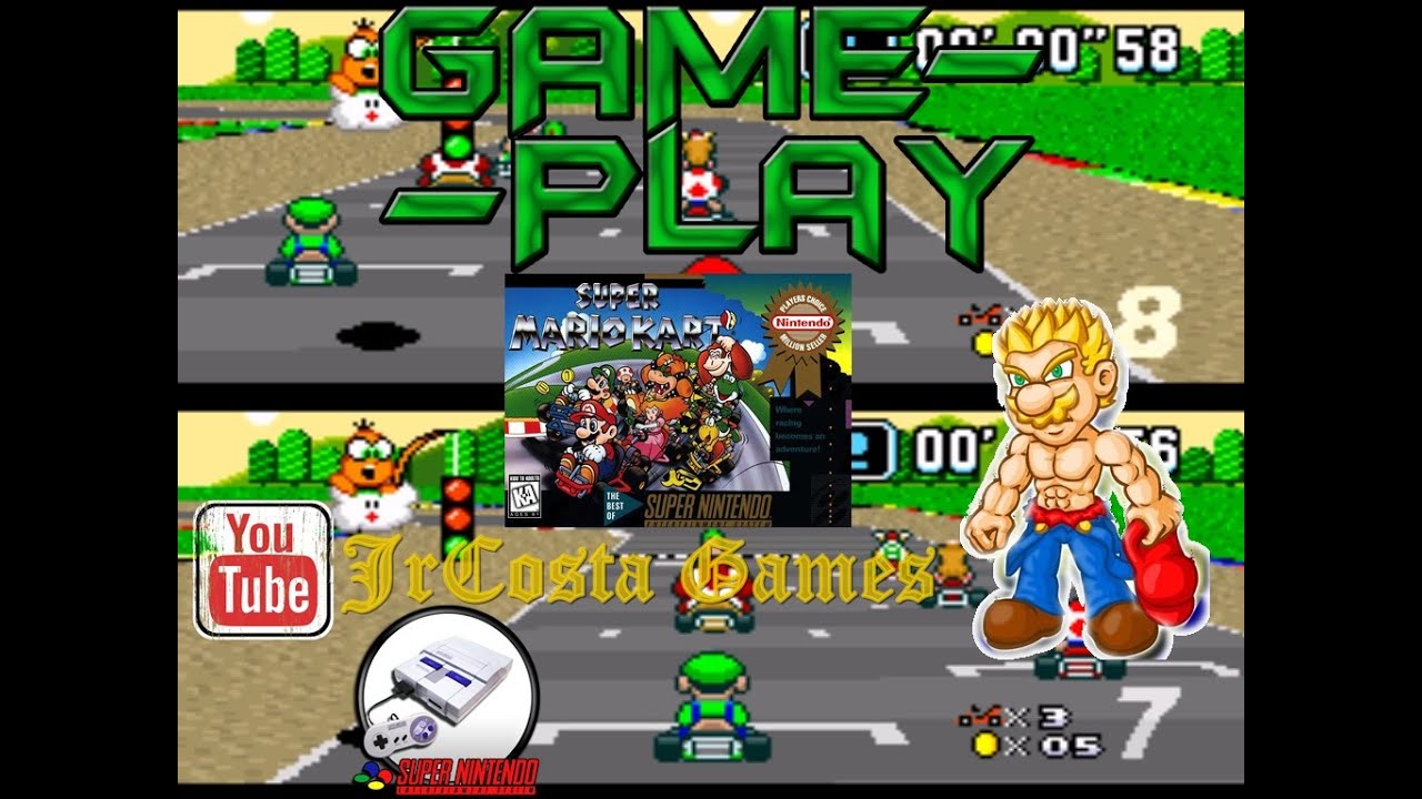 GamePlay - Super Mario kart [SNES] - YouTube