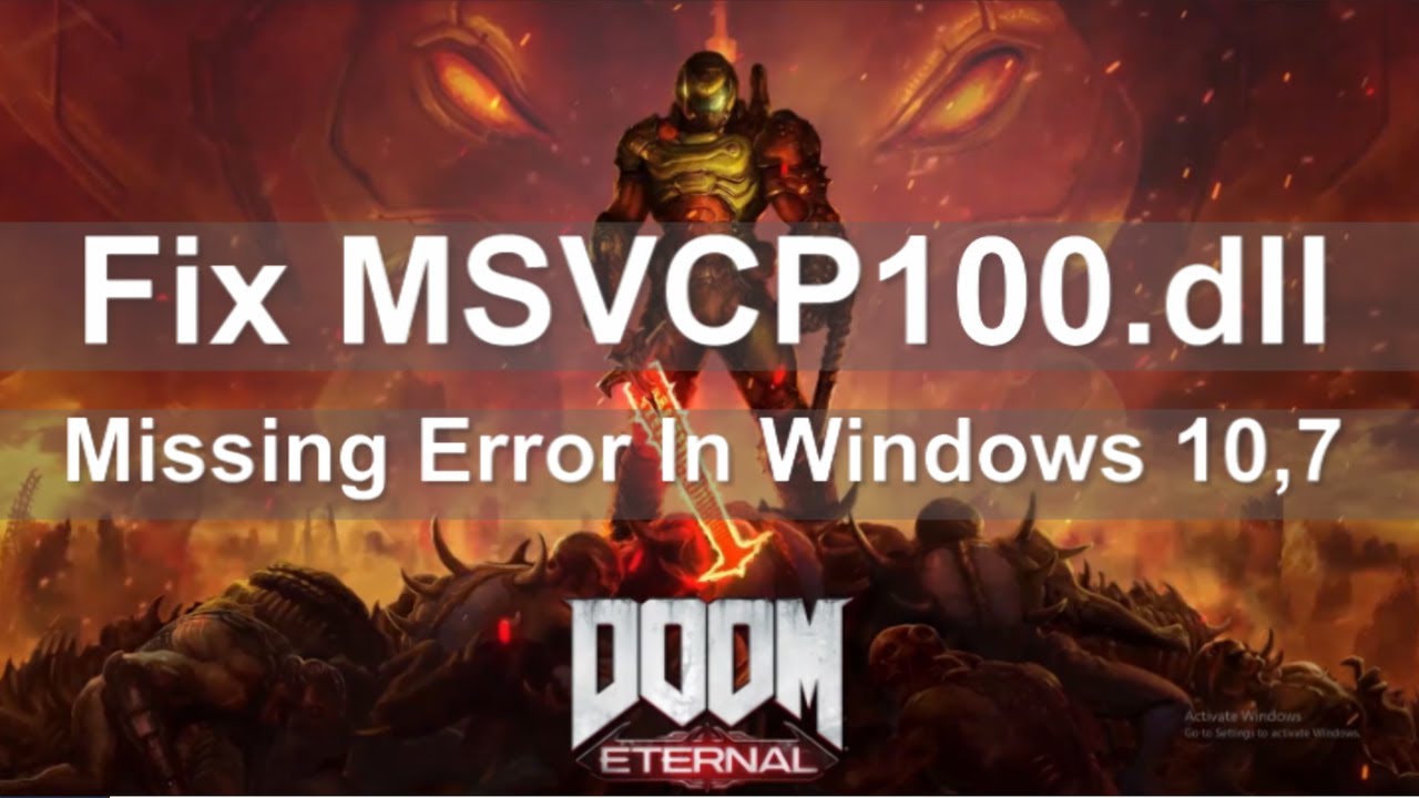 How To Fix MSVCP100.dll Missing Error In Windows 10,8, 7 Forever - YouTube