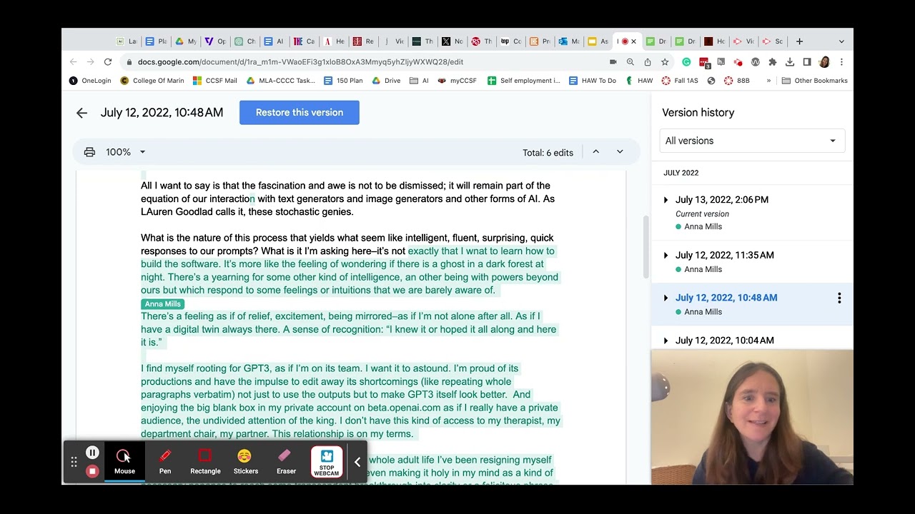 Using Draftback And Version History To Reflect On The Writing Process Using Draftback And Version History To Reflect On The Writing Process