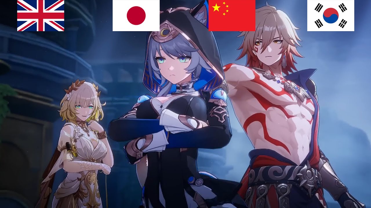 Aglaea & Mydei caught Cipher breaking 4th Wall, in 4 Languages - YouTube