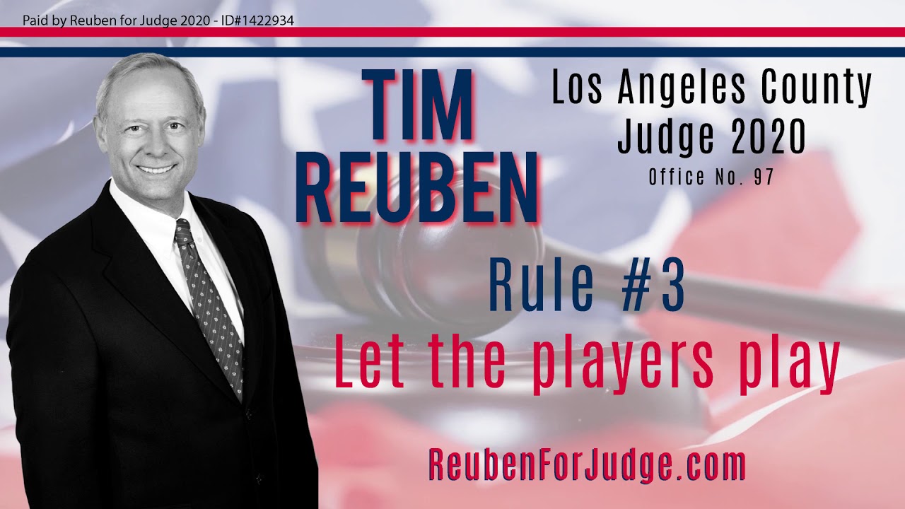 vote Tim Reuben for Los Angeles Superior Court Judge - YouTube