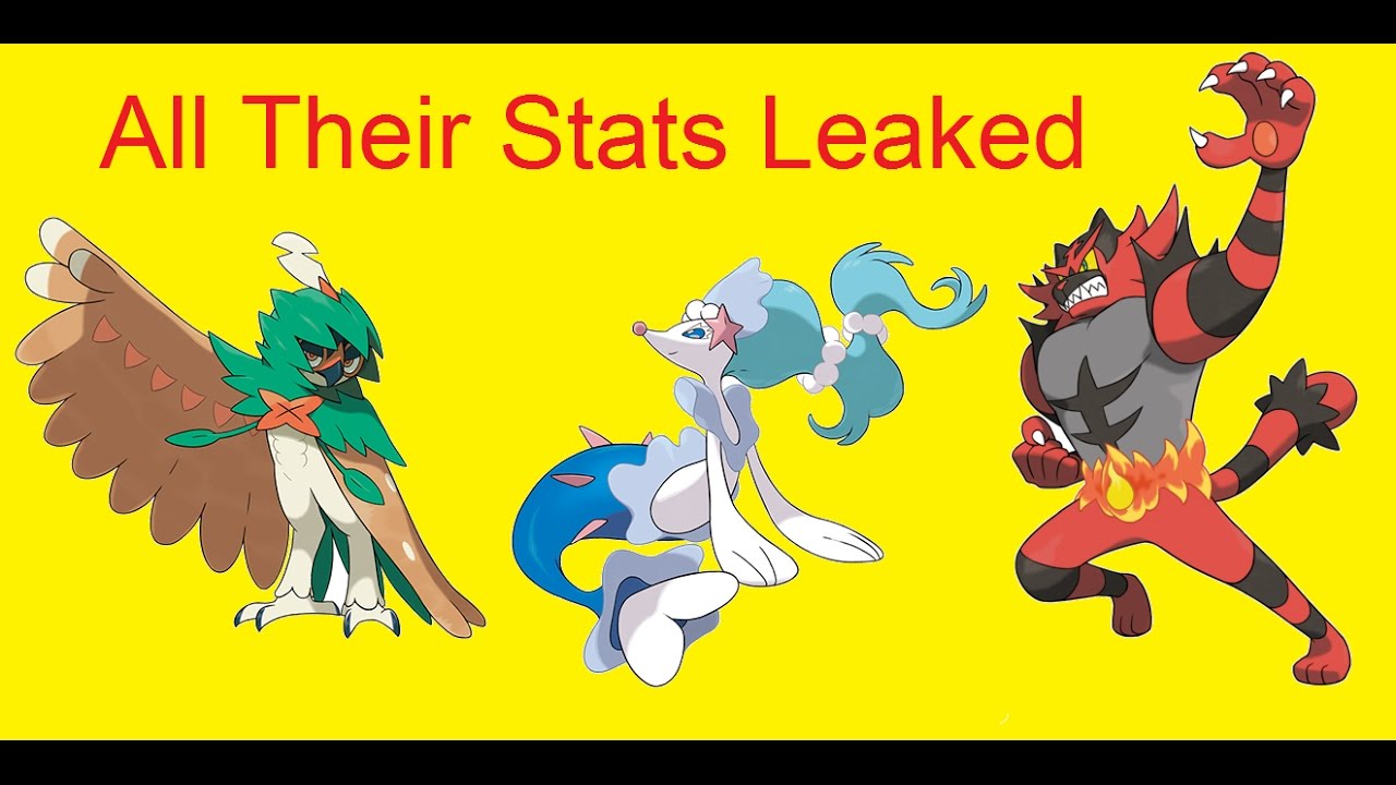 Pokemon Final Starters Base Stats and Hidden Abilities Leaked! - YouTube