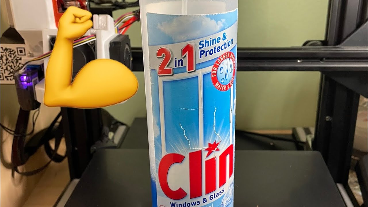 CLEANING print bed with windows cleaner |3D printer Creality ender 3 v ...