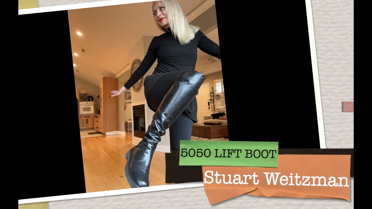 5050 Lift boot Stuart Weitzman - YouTube