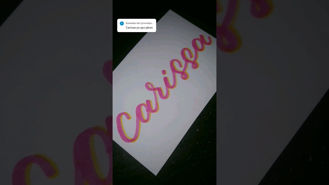 Lettering "Carissa" #calligraphyforbeginners #calligraphy # ...