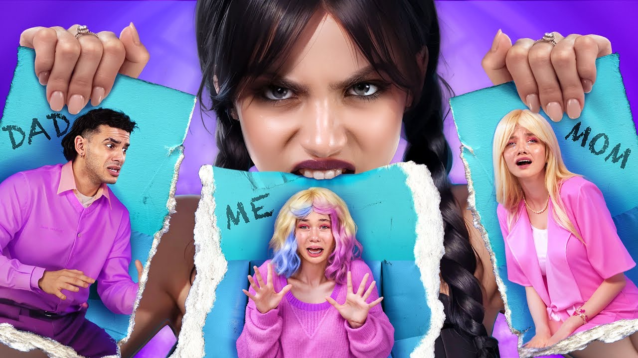 ¡Merlina Fue Adoptada Por La Familia De ENID! ¡BUENA HERMANA vs MALA ...