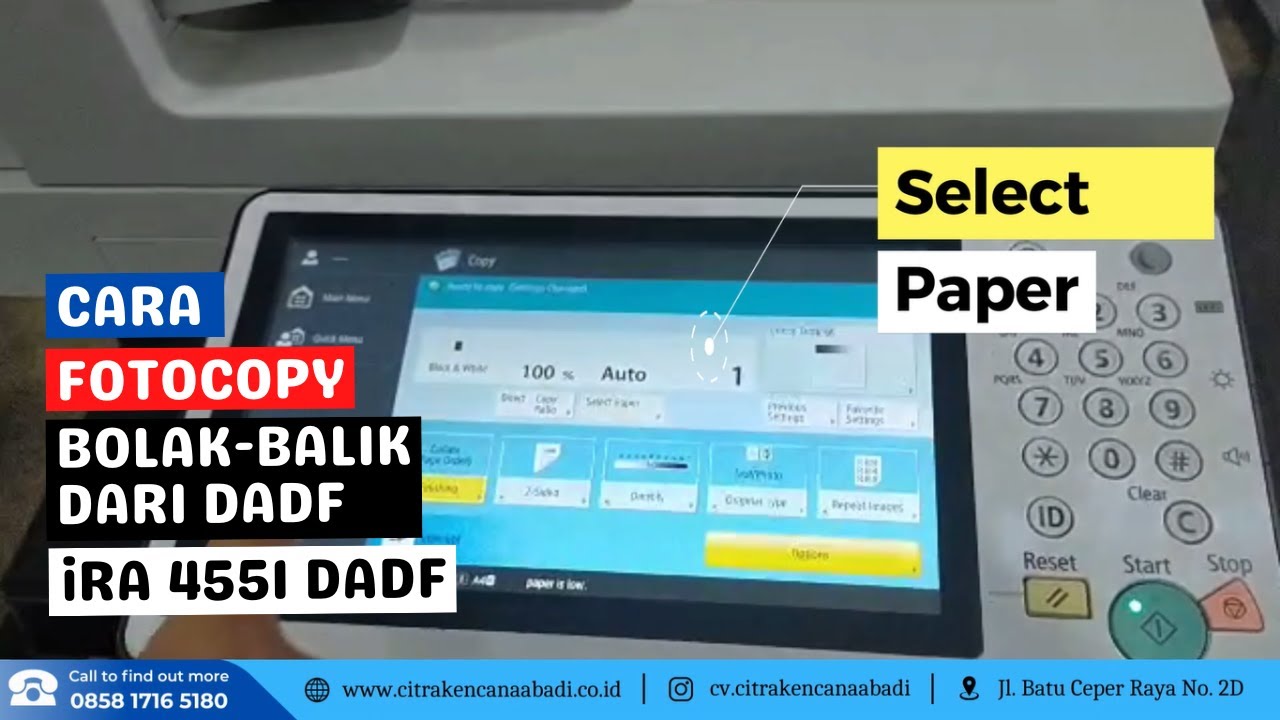 Mesin Fotocopy Canon iRA 4551 DADF | Cara Fotocopy Bolak-Balik dari ...