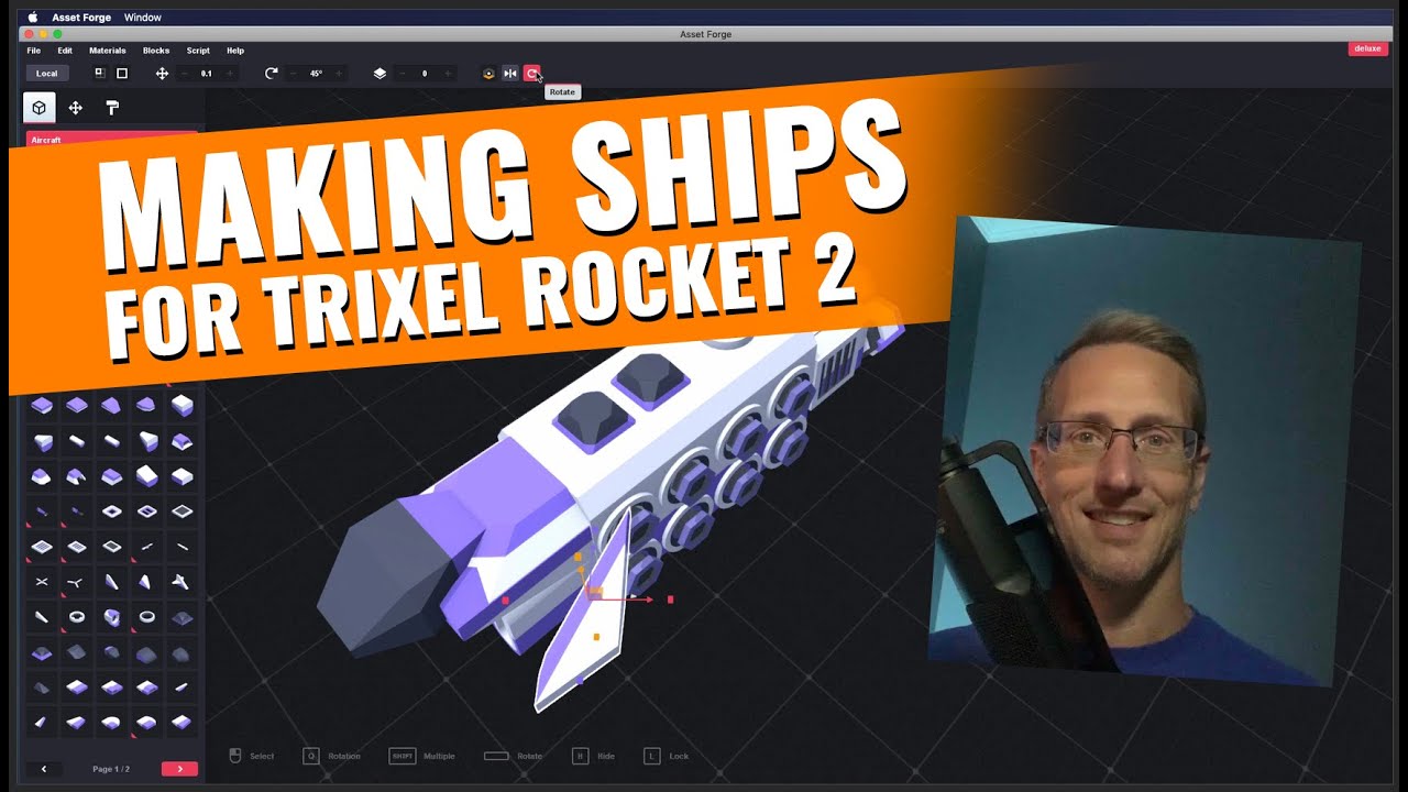 Trixel Rocket 2 - Devlog 01 - Creating ships for the game using Asset Forge - YouTube