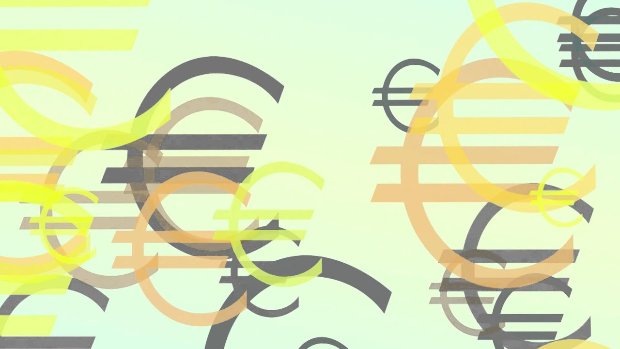 Euro money cash symbol - HD animated background #26 - YouTube