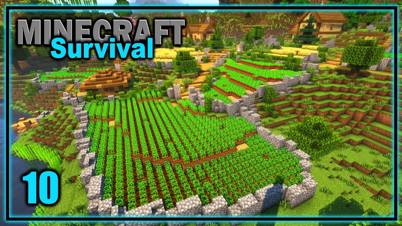 I Transformed the Village With Crop Fields! | Minecraft Forever World ...