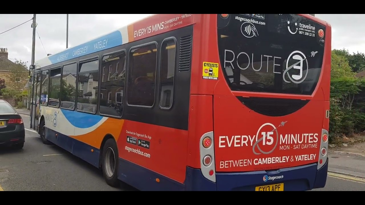 Here is the stagecoach bus 36909 on the number 3 in Ash Vale with the ...
