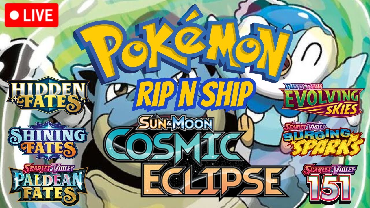 LIVE Pokemon RIP N SHIP! COSMIC ECLIPSE! - YouTube