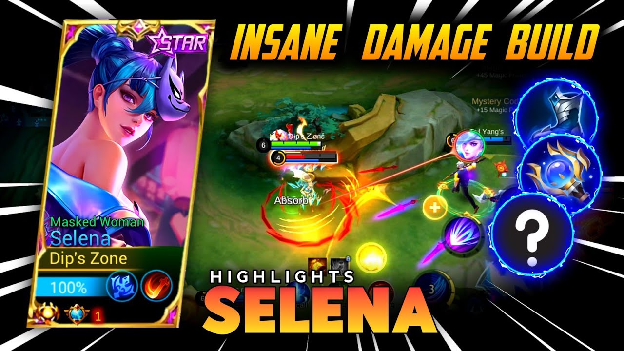 NEW SELENA INSANE DAMAGE BUILD | BEST EMBLEM SET AND SKILL | SELENA ...