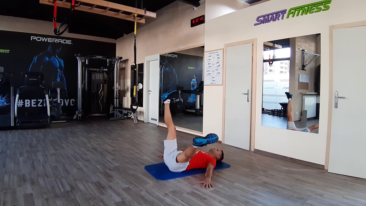 Supine leg lateral lowering - Smart Fitness Novi Beograd - YouTube